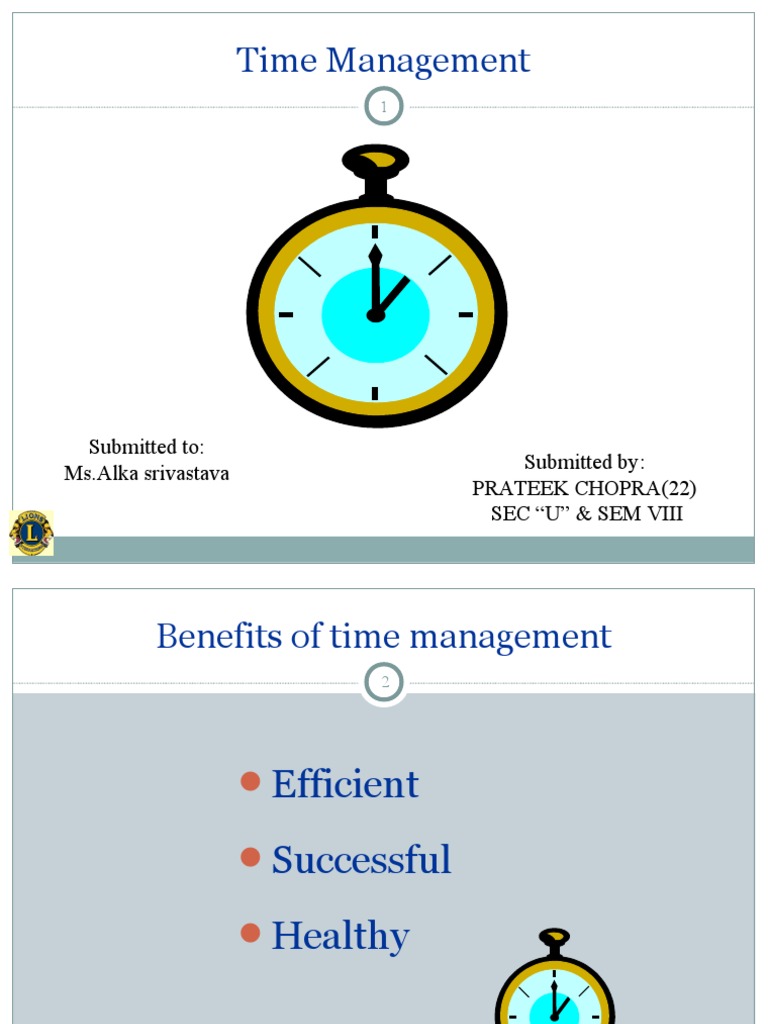 Time Management | Time Management | Behavior Modification