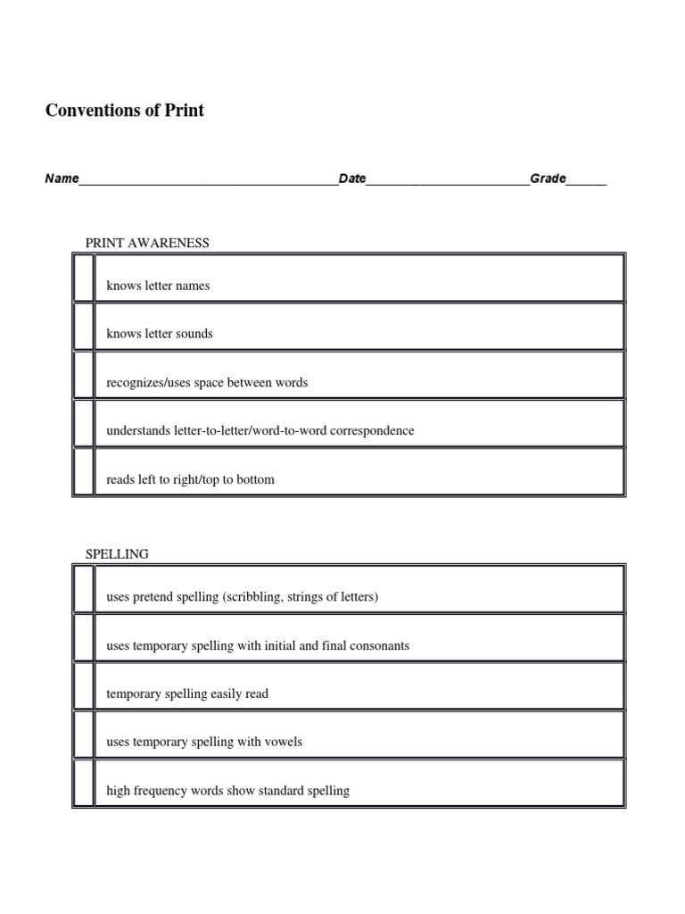 Conventions of Print | PDF | Language Arts & Discipline | Foreign ...