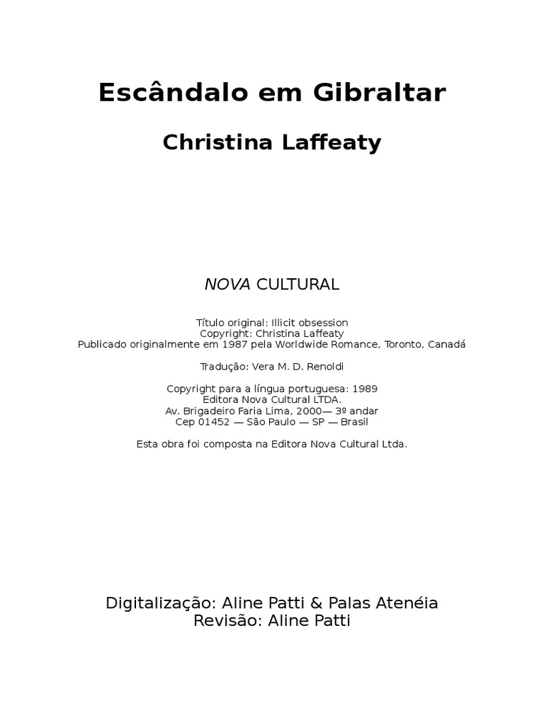 Christina Laffeaty - Escandalo em Gibraltar | PDF | Romantismo | Amor