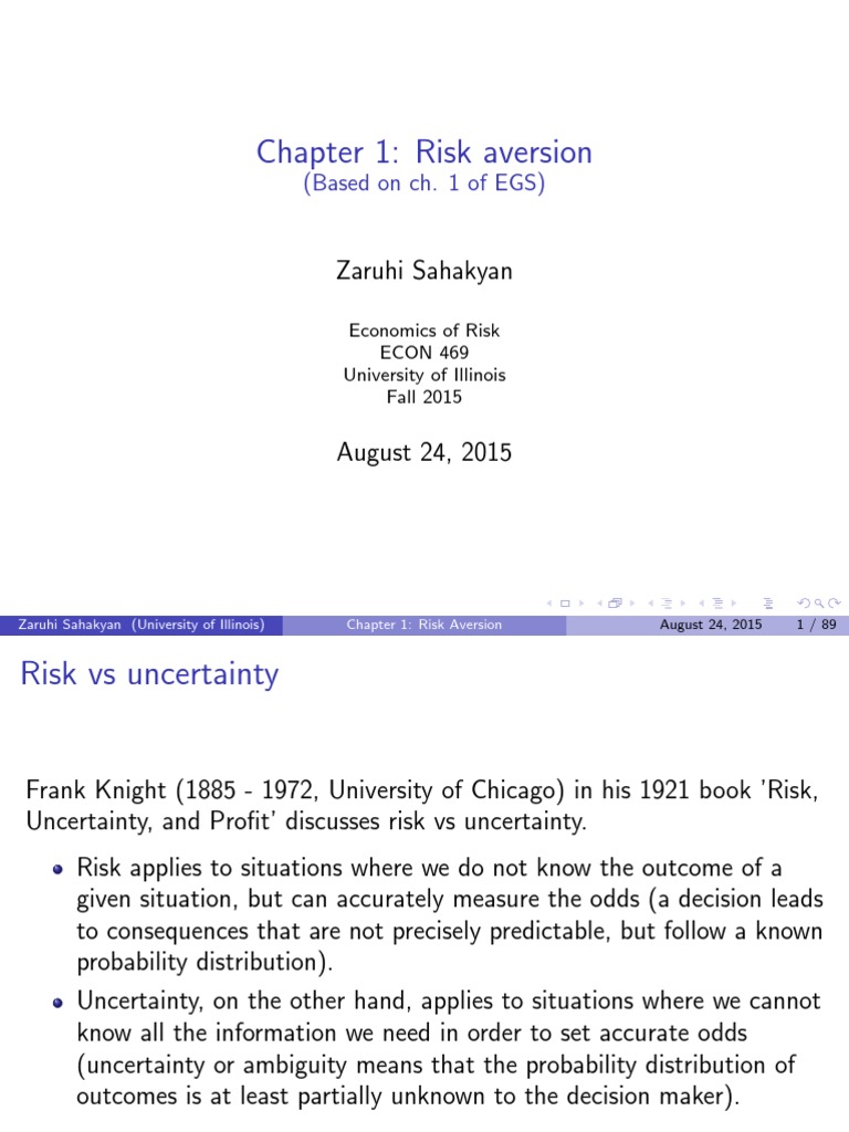 Chapter1 Expectedutility | PDF | Utility | Applied Mathematics