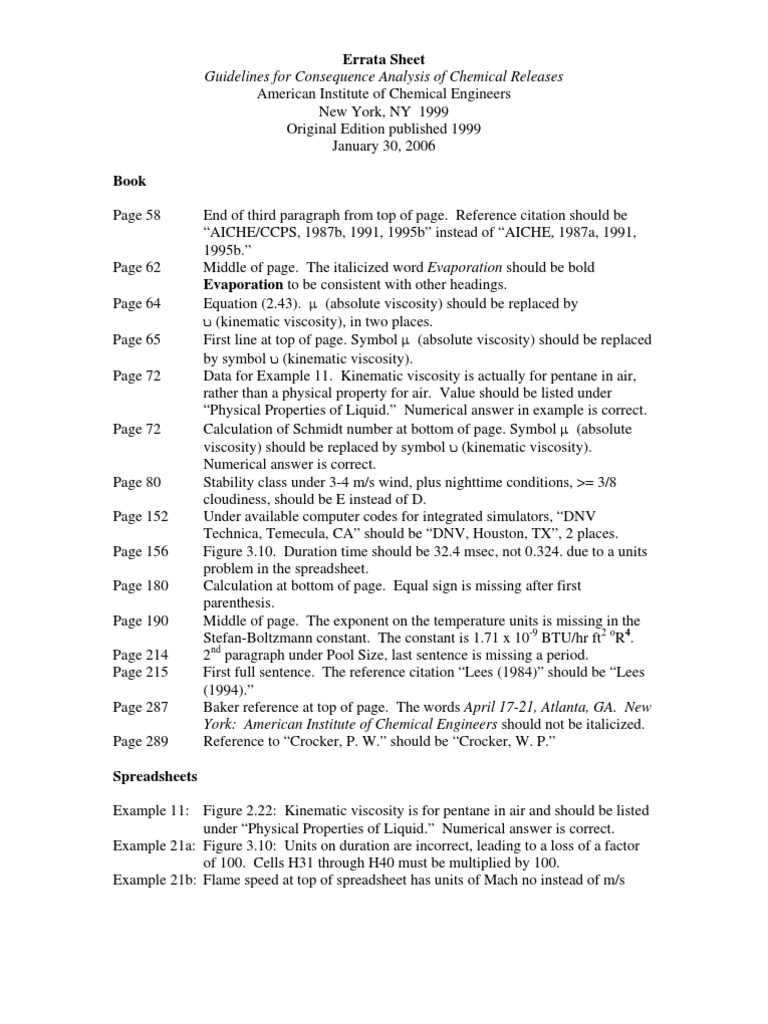 Cpqra Errata Sheet | Download Free PDF | Viscosity | Physical Sciences