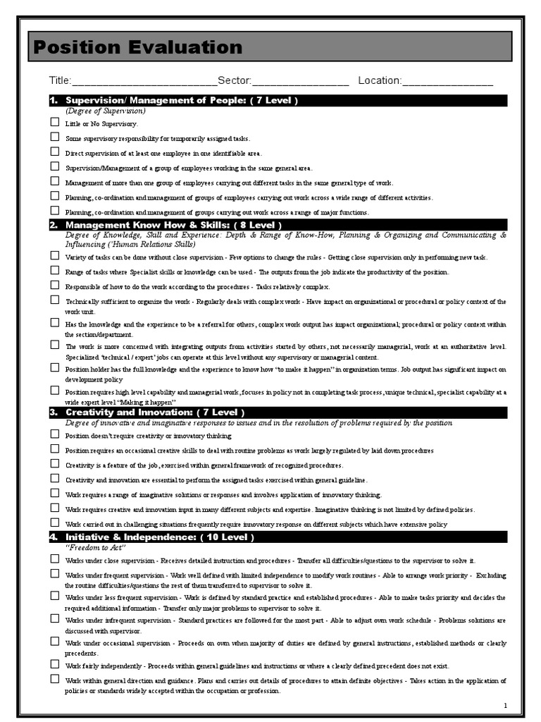 Scope Evaluation Form | PDF