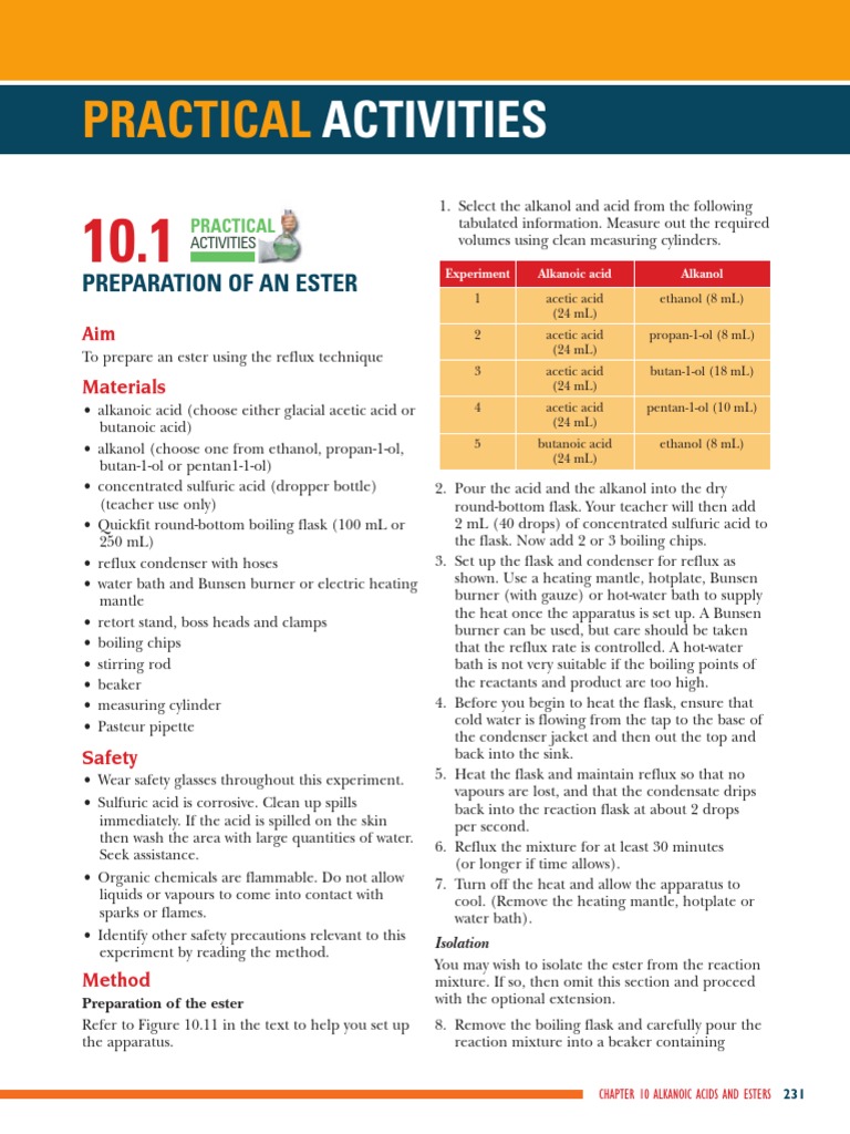 Practical 27 Esterification | PDF | Ester | Solubility