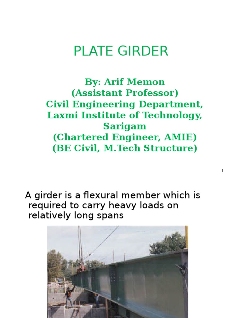Plate Girder | PDF | Buckling | Bending