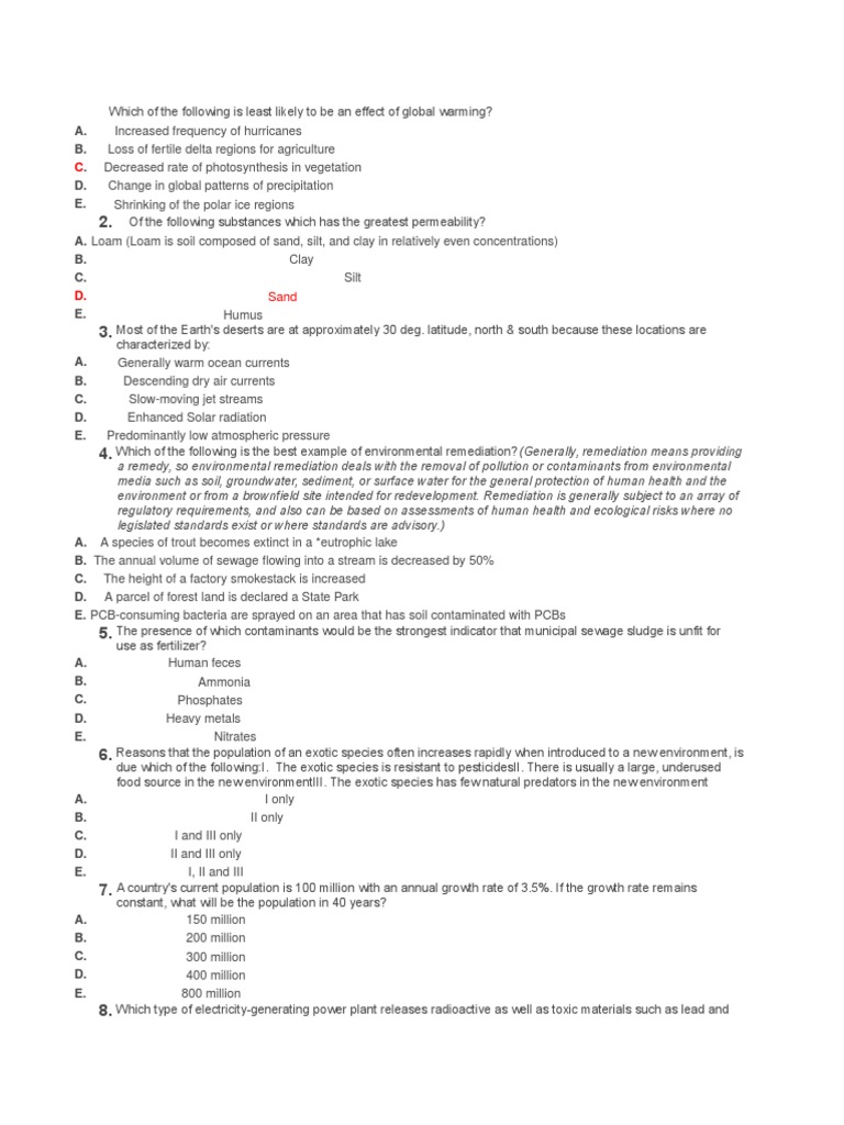 Reviewer Envi-Quiz | PDF | Greenhouse Effect | Greenhouse Gas