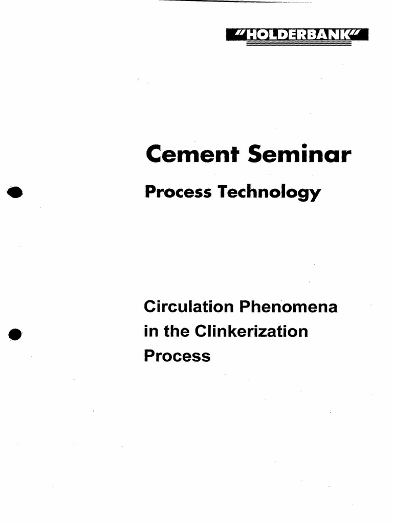 Circulation Phenomena in The Clinkerization Process | PDF