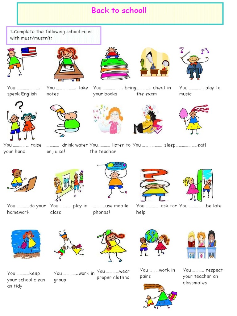 School Rules MUST-MUSTN'T | PDF