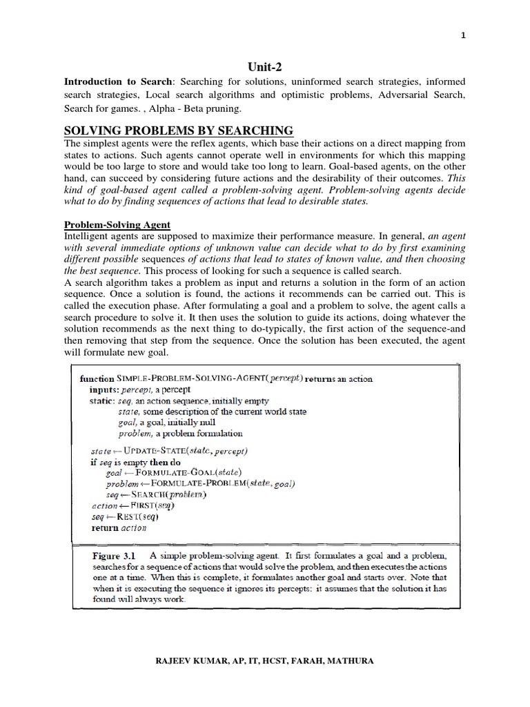 Problem Solving Through Search: Formulating Problems and Applying Search Algorithms to Find ...