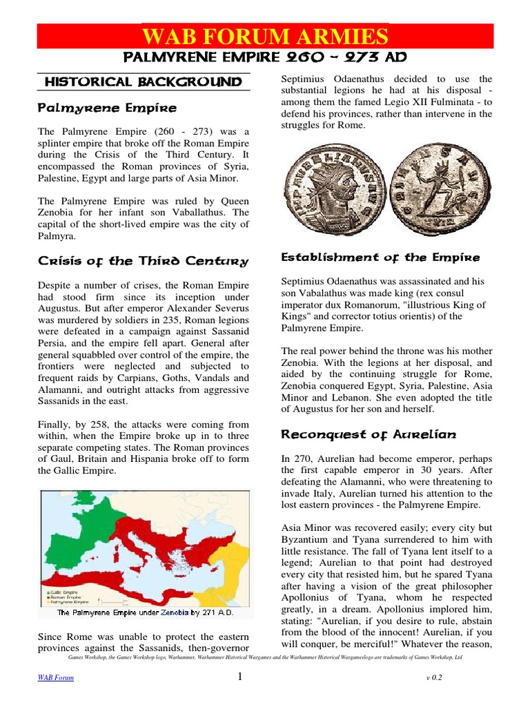Odaenathus and the Palmyrene Empire | PDF | Warfare Of Antiquity ...