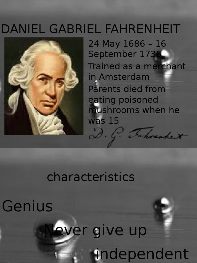 Daniel Gabriel Fahrenheit | PDF