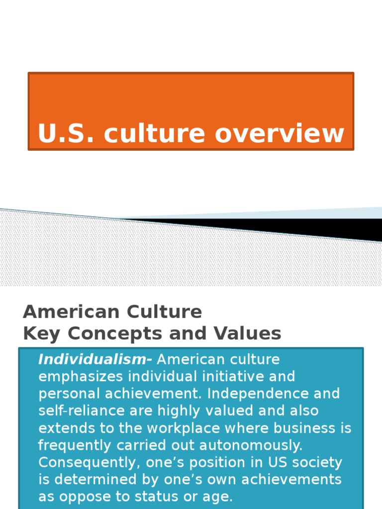 American Culture | PDF | Individualism | Culture Of The United States