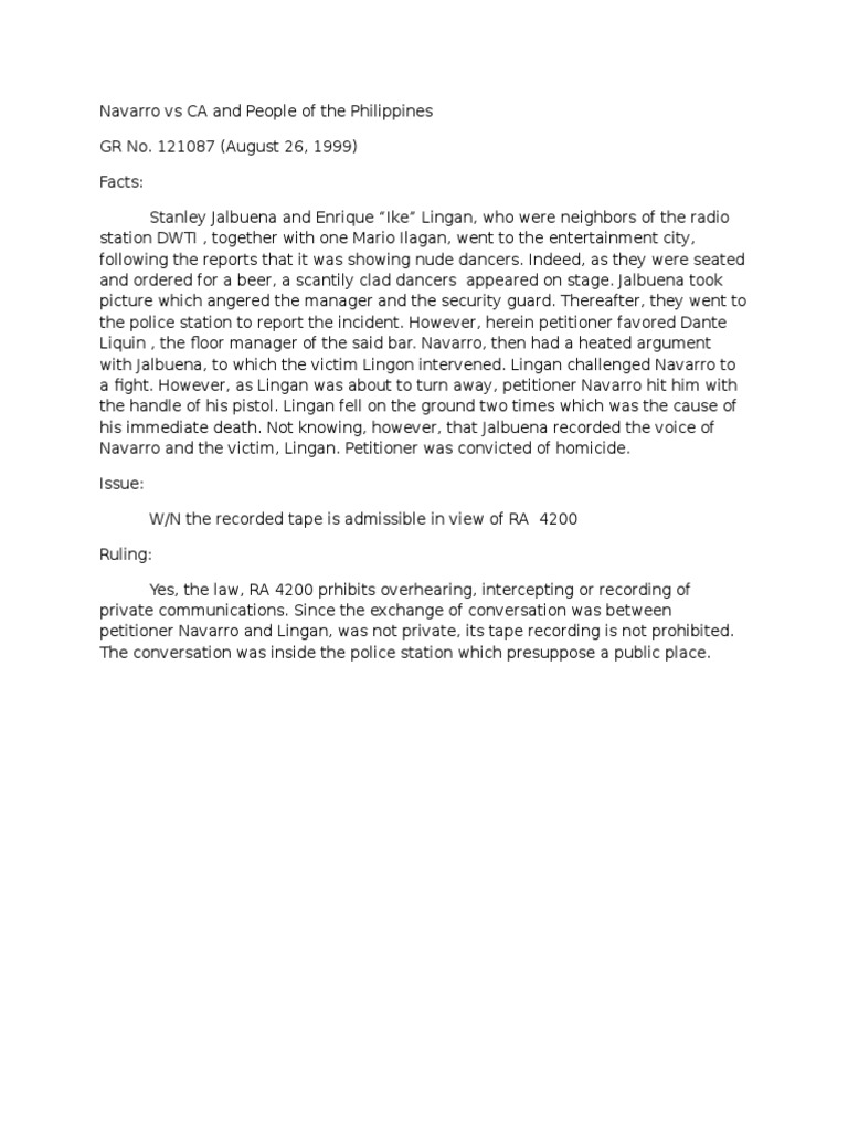 Navarro Homicide Case Ruling Summary | PDF | Justice | Crime & Violence