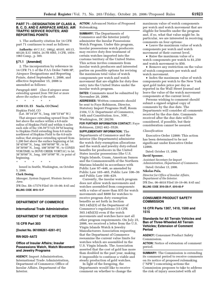 Proposed Airspace Designations Update | PDF | Federal Register | Rulemaking
