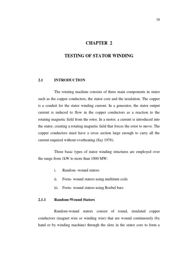 Testing On Generator Stator | PDF | Capacitor | Electric Current