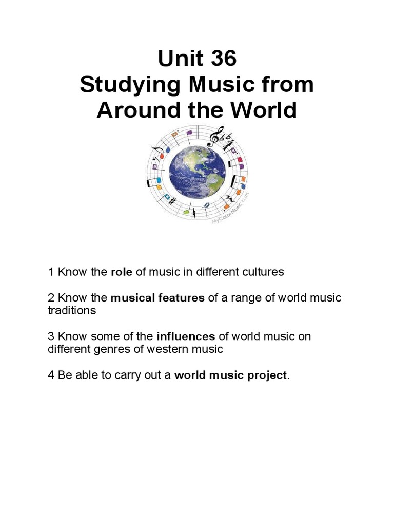 Unit 36 Booklet World Music | PDF