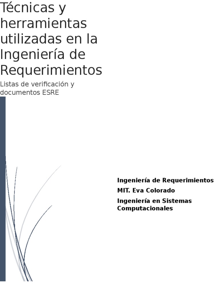 Documentos ESRE | PDF | Software | Informática