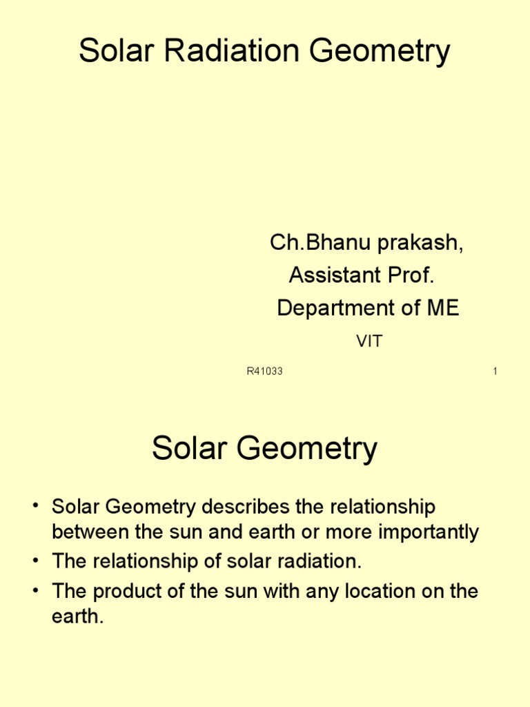 Solar Geometry | PDF | Equator | Astronomy