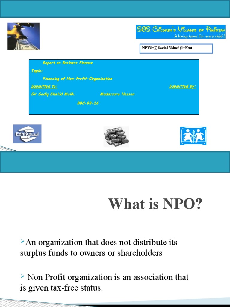 What is NPO | Nonprofit Organization | Cost Of Capital