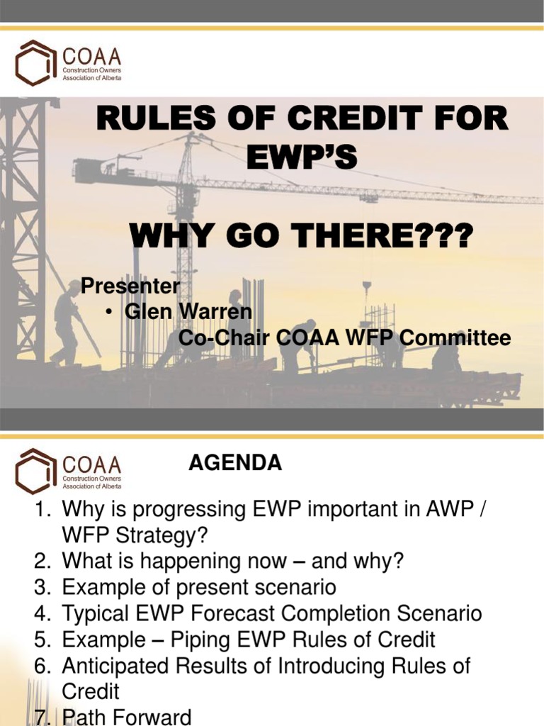 Engineering Work Package Rules of Credit Presentation | PDF ...