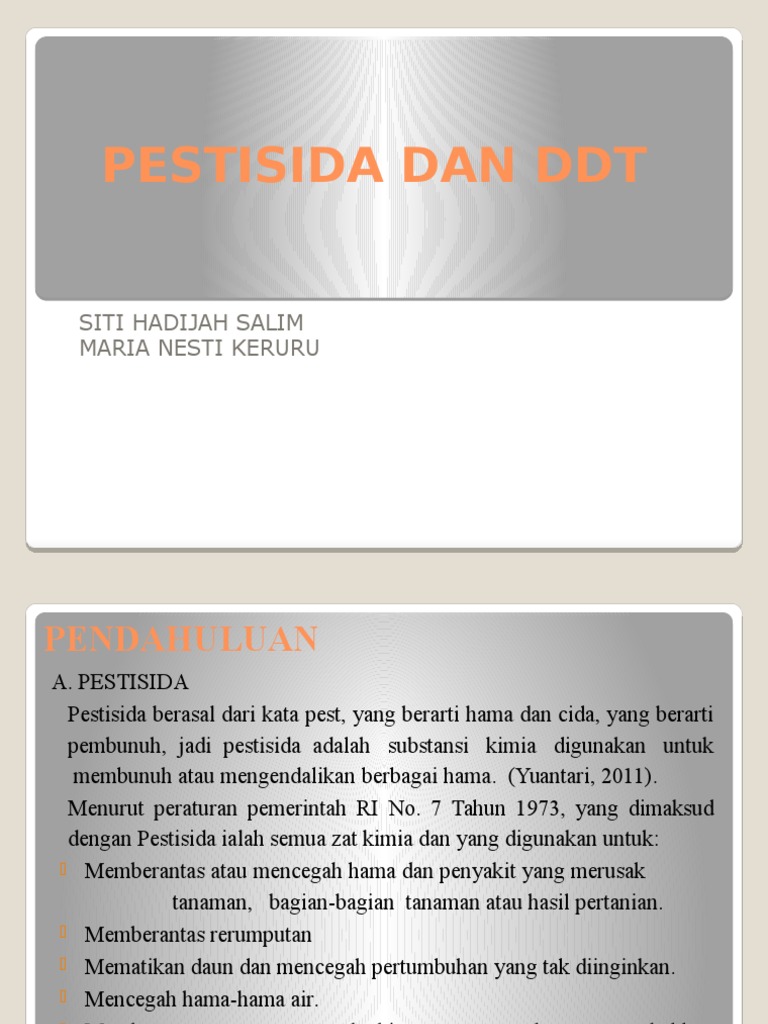 Toksikologi Lingkungan Pestisida Dan DDT | PDF | Pengembangan Diri | Kesehatan Holistik