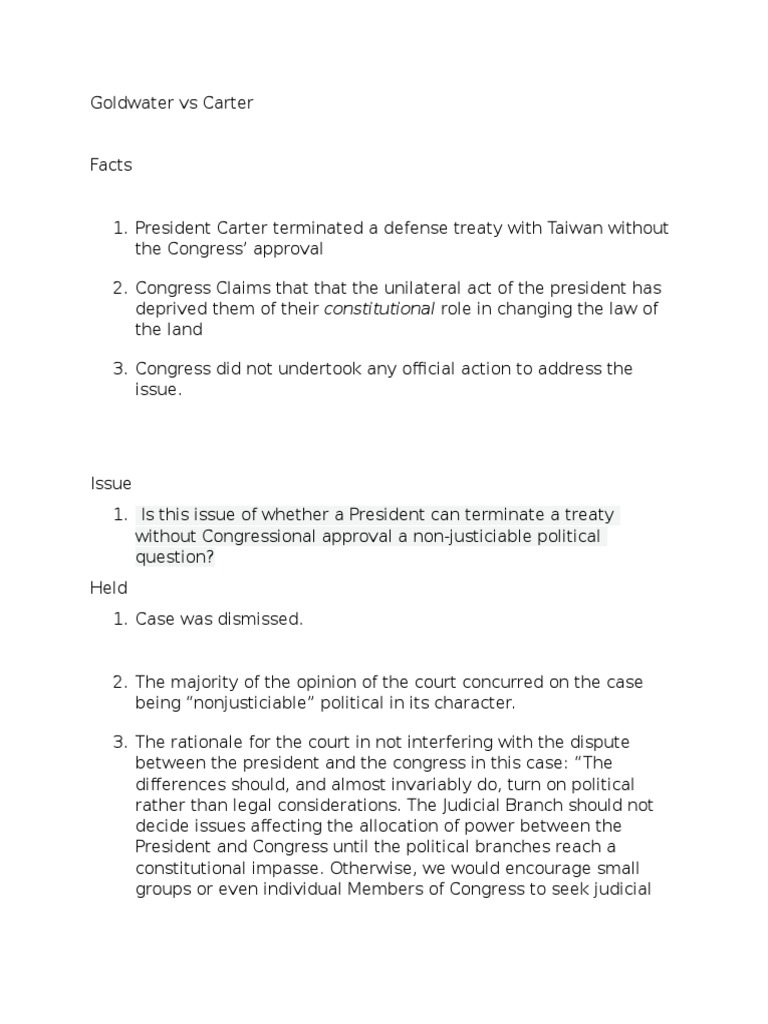 24) Goldwater Vs Carter | PDF