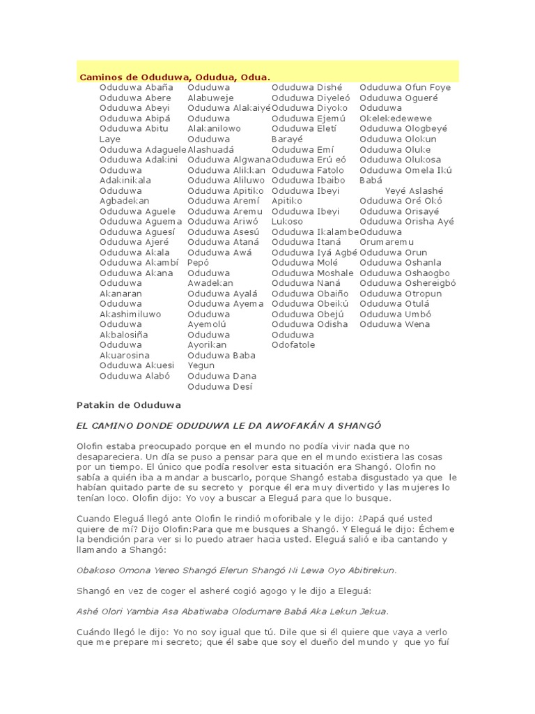 Caminos de Oduduwa | Descargar gratis PDF | Religión y creencia