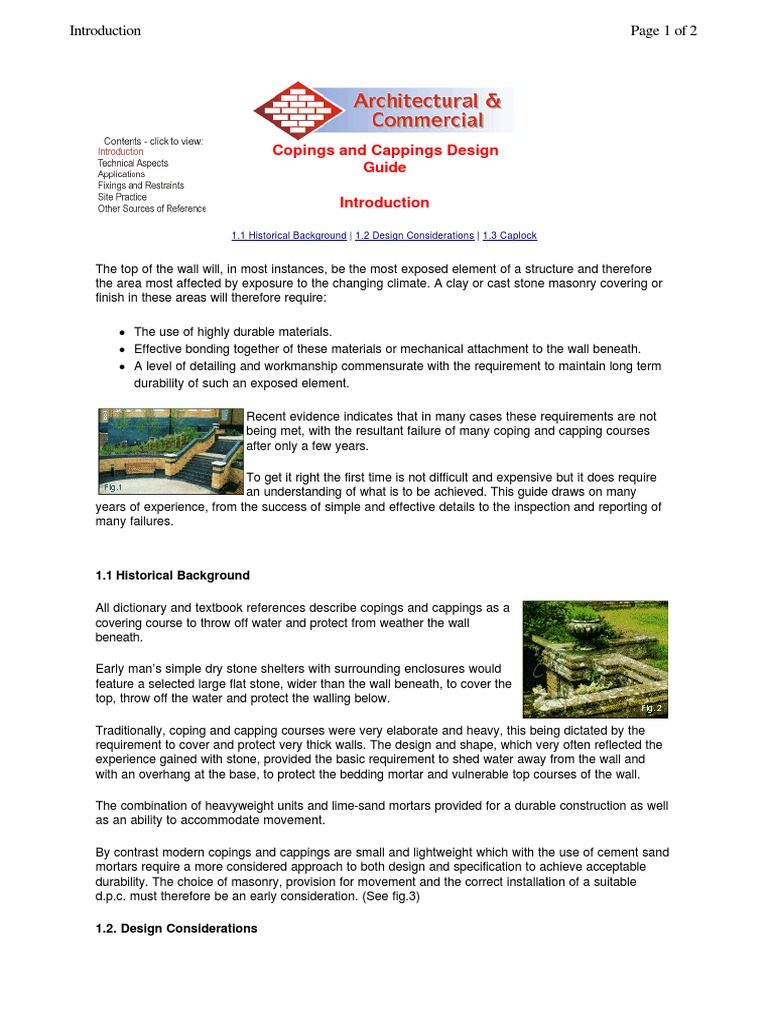 Coping and Capping | PDF | Chimney | Brick