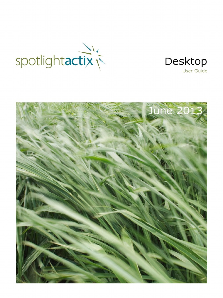 Actix Spotlight Desktop User Guide | PDF | Computer File | File Format
