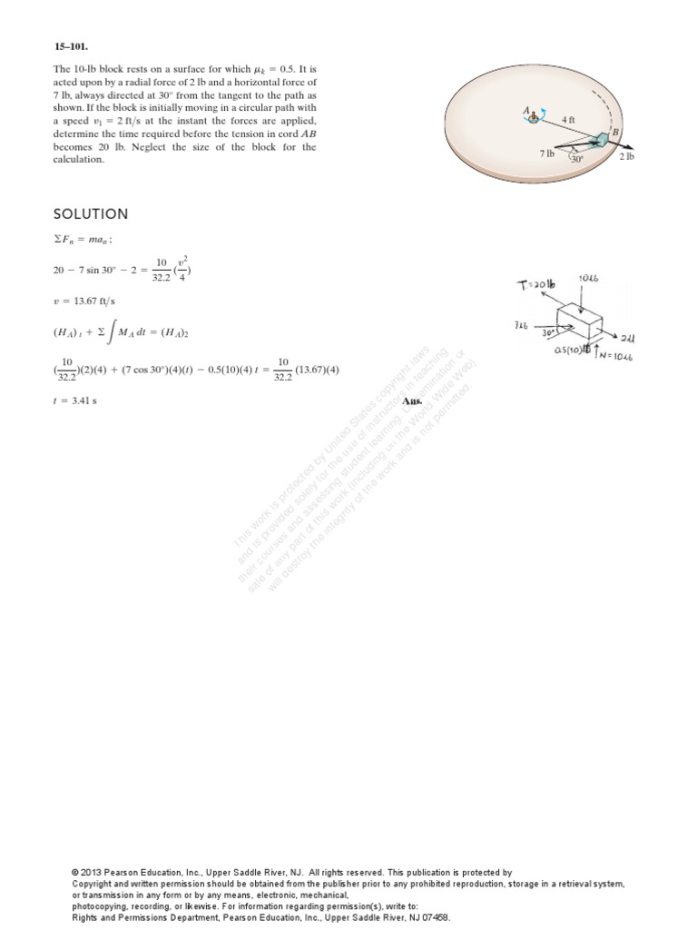 Dynamics Homework 4 Solutions | PDF | Quantity | Classical Mechanics