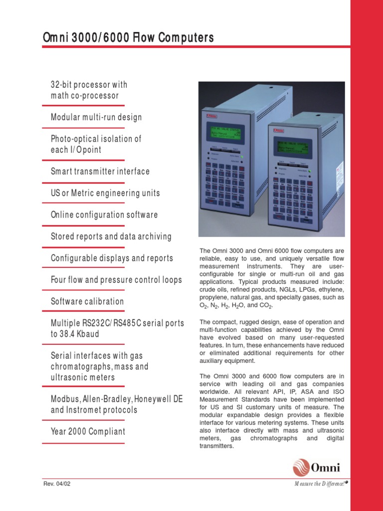 Omni 3000/6000 Flow Computers: Measure The Difference! | PDF | Power ...