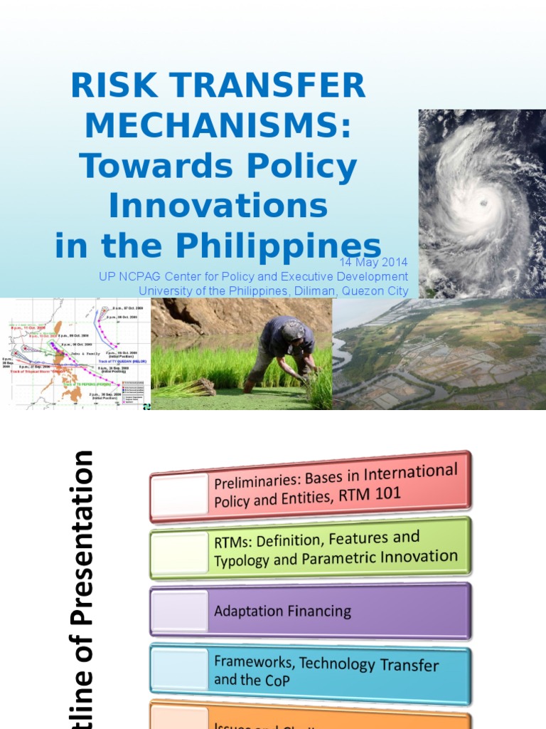 Risk Transfer Mechanisms - Towards Policy Innovations Fin | PDF ...