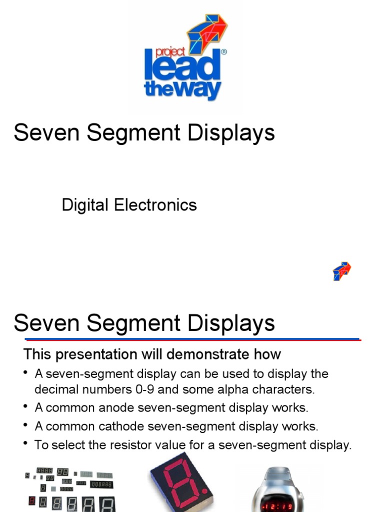 Seven Segment Displays: Digital Electronics | PDF | Force | Computer ...