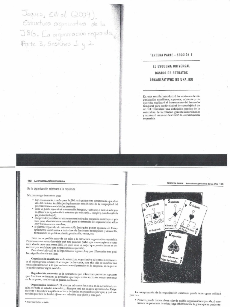 Jaques, Elliot (2007) Estructura Organizativa de La JRG | PDF