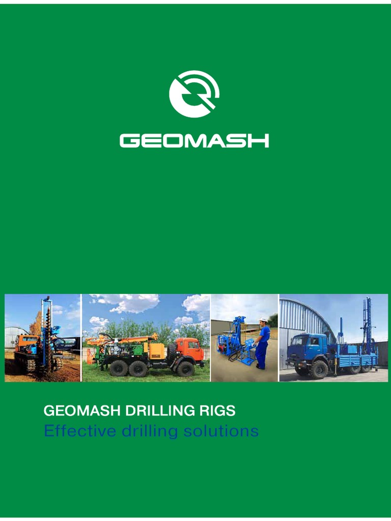 GEOMASH - Product Catalogue | PDF | Drilling Rig | Drilling
