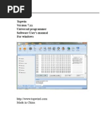 Topwin Version 7.xx Universal Programmer Software User's Manual For Windows. Made in China | PDF ...
