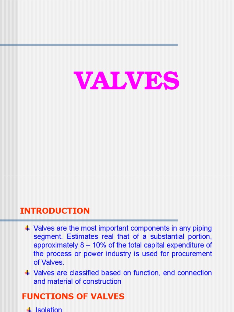 Valves | PDF | Valve | Pipe (Fluid Conveyance)