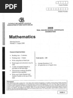 Mathematics Advanced Extension 1 and Extension 2 Reference Sheet PDF ...