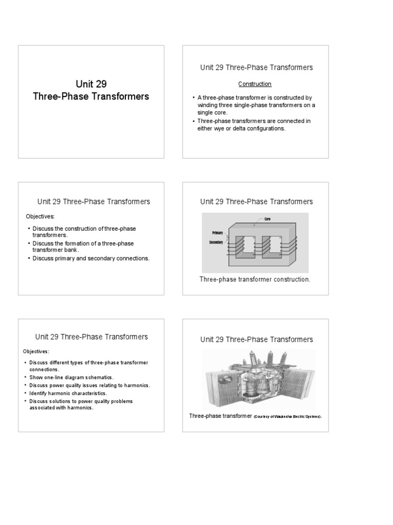 Unit 29 Three-Phase Transformers | PDF | Electrical Engineering | Electricity