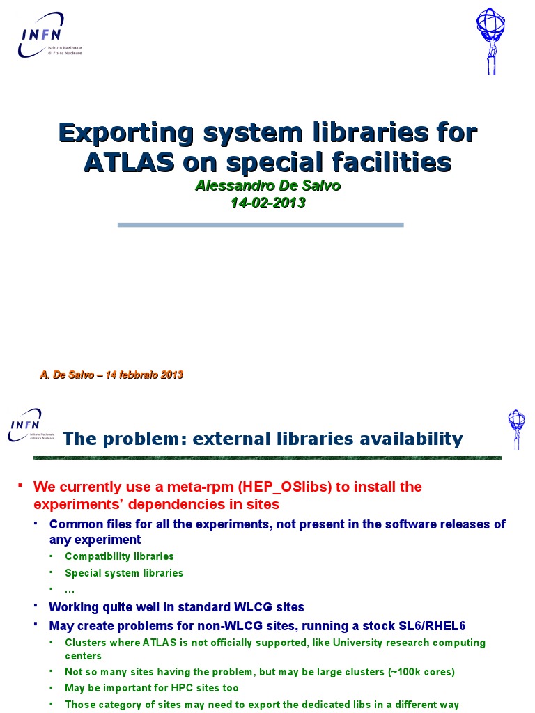 Exporting System Libraries For ATLAS On Special Facilities | PDF | Library (Computing ...