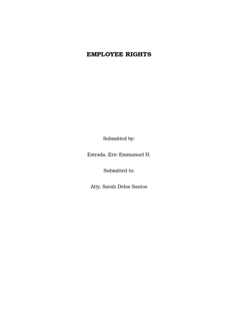 Employee Rights | PDF | Working Time | Parental Leave