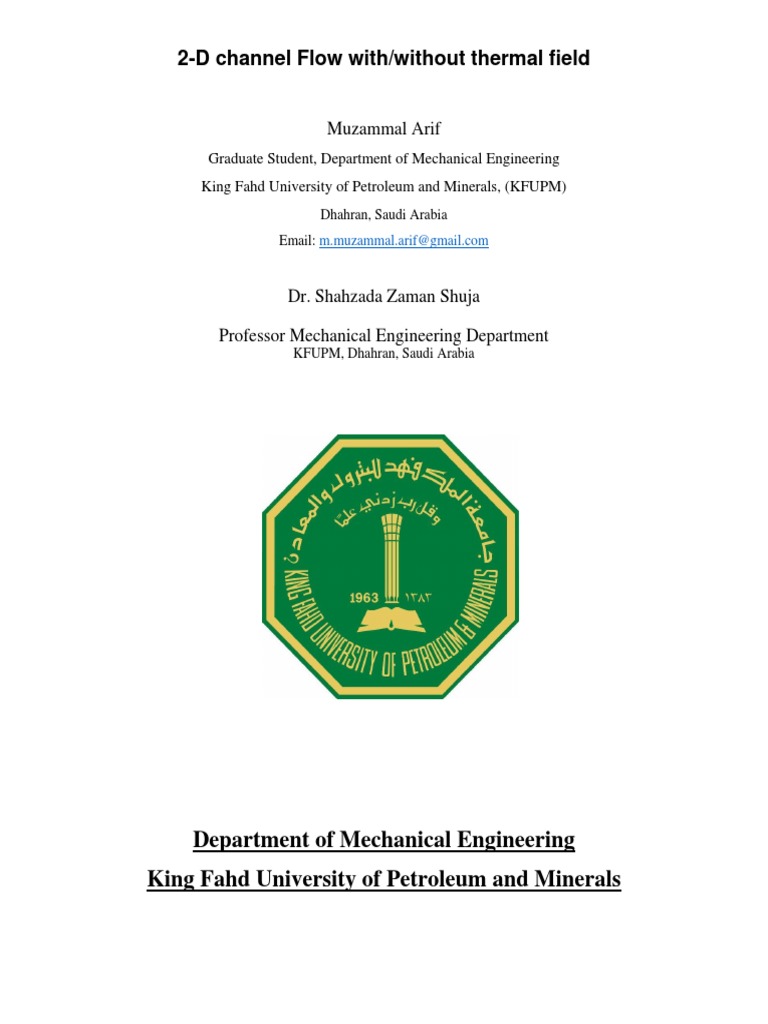 2D Channel Flow Analysis with Thermal Effects | PDF | Laminar Flow ...