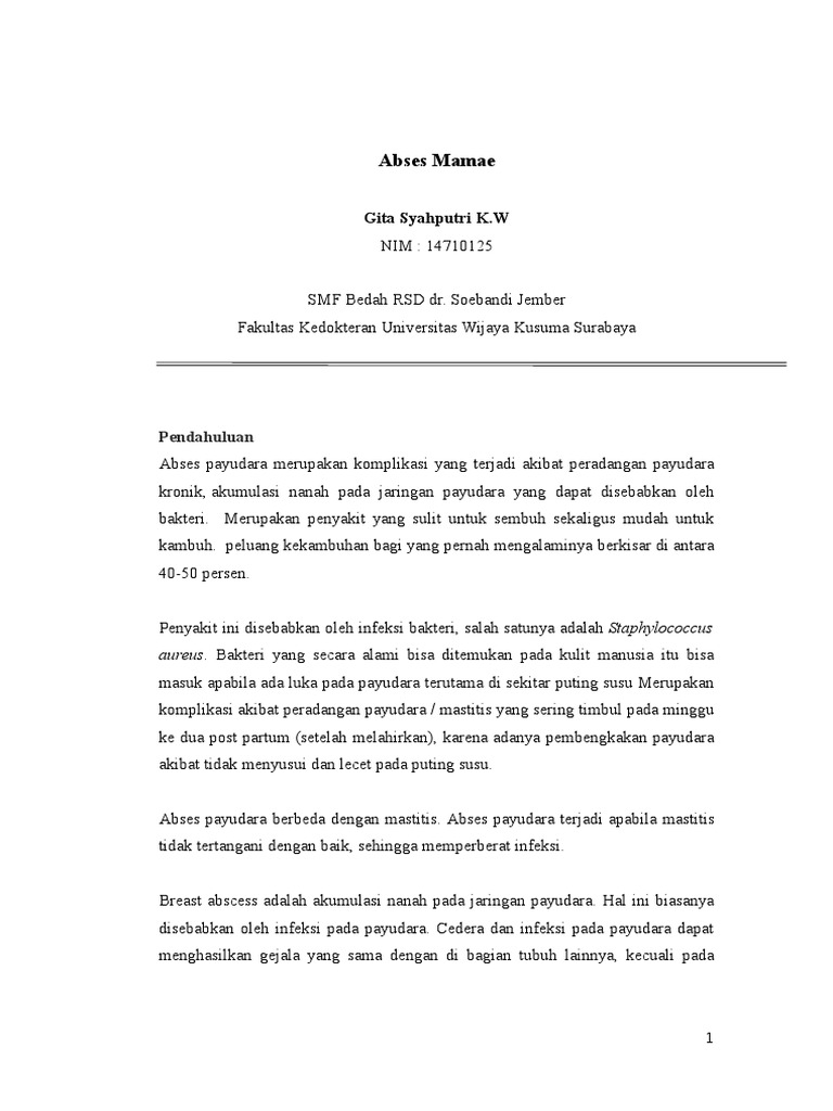Abses Mammae | PDF
