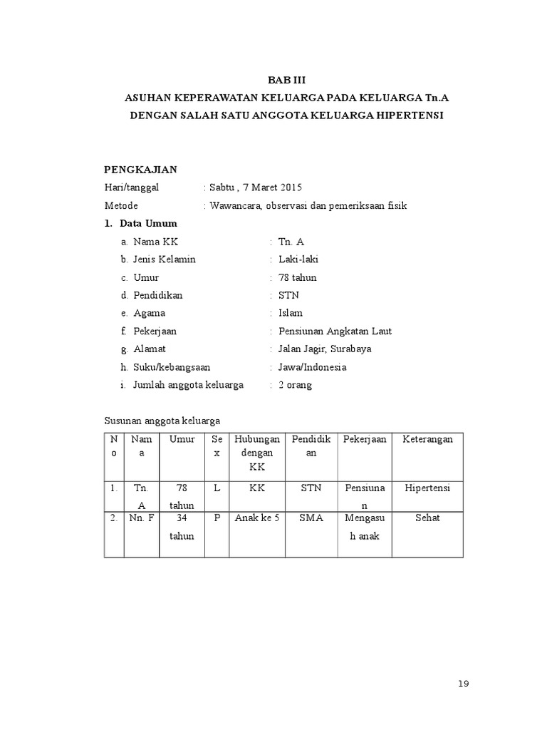 Genogram HT | PDF | Kesehatan Holistik