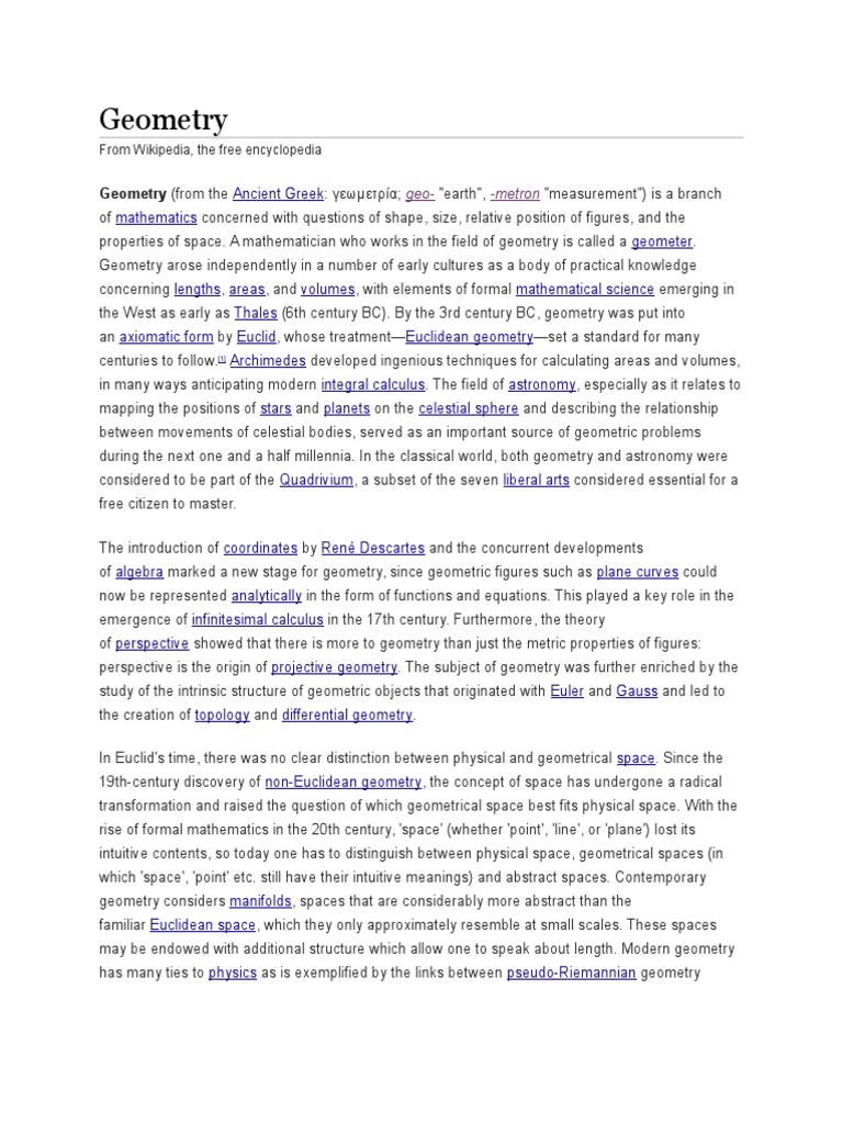 Geometry (From The | PDF | Manifold | Geometry