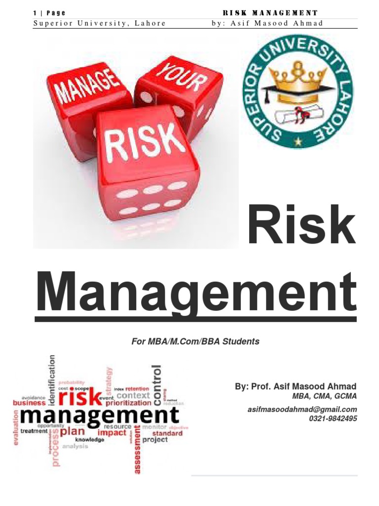 Risk Management Class Notes | PDF | Risk Assessment | Risk Management