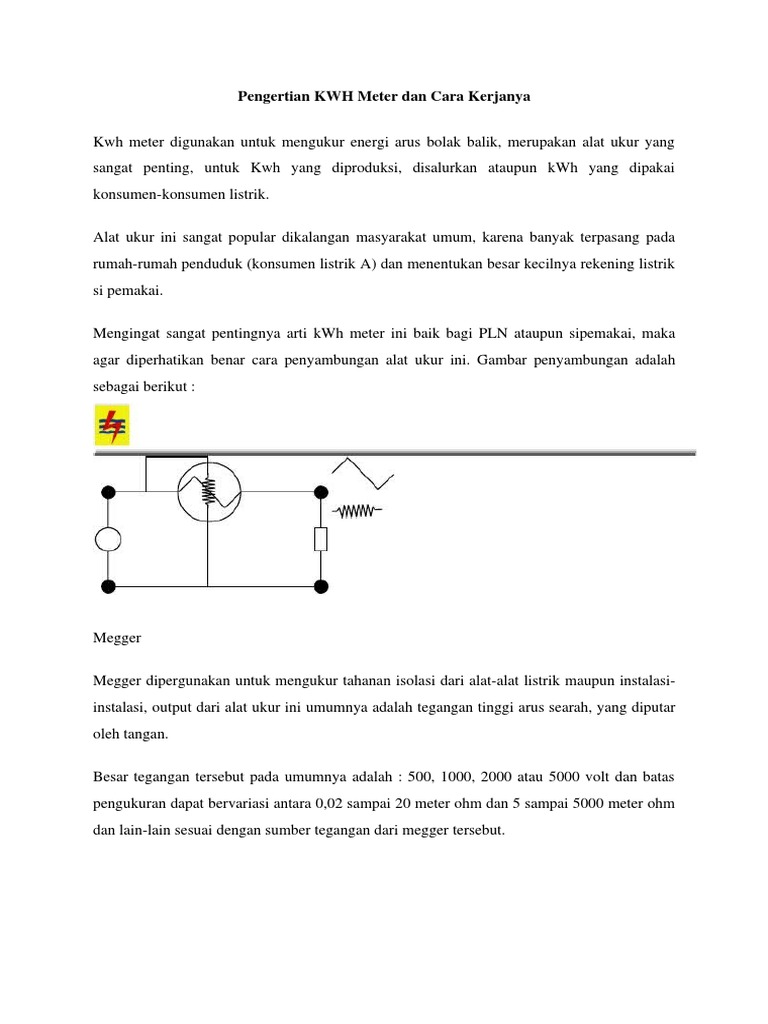 Pengertian KWH Meter Dan Cara Kerjanya | PDF