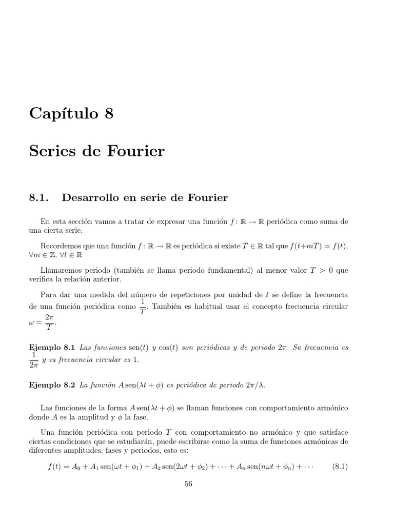 Series de Fourier, EDP y Transformada de Fourier | PDF | Series de Fourier | Integral