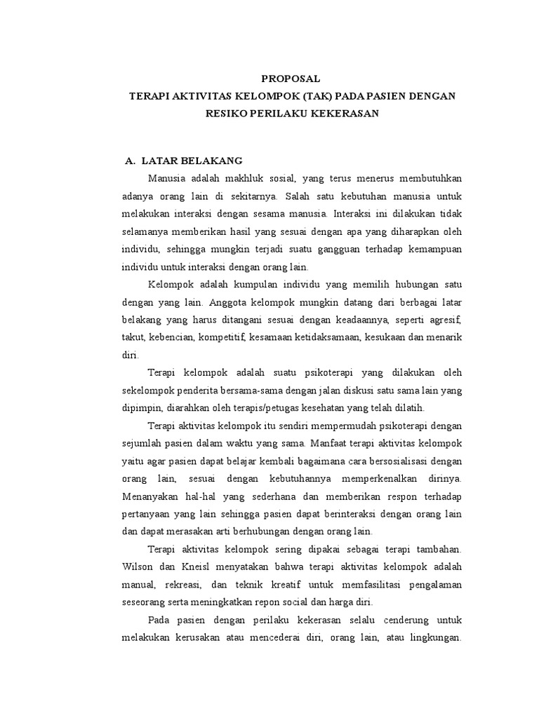 Proposal Tak RPK | PDF