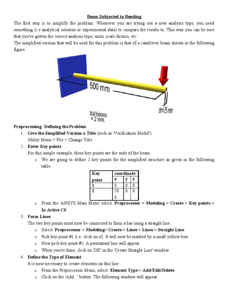 Beam Subjected To Bending | PDF | Bending | Applied And ...