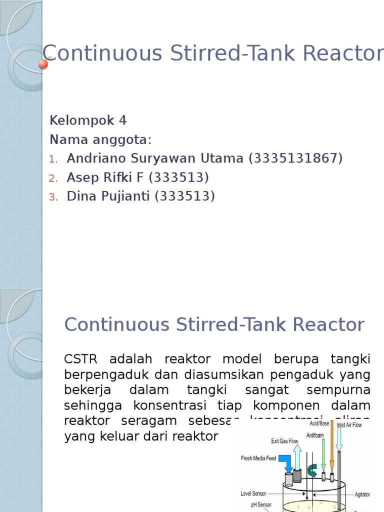 Reaktor CSTR | PDF